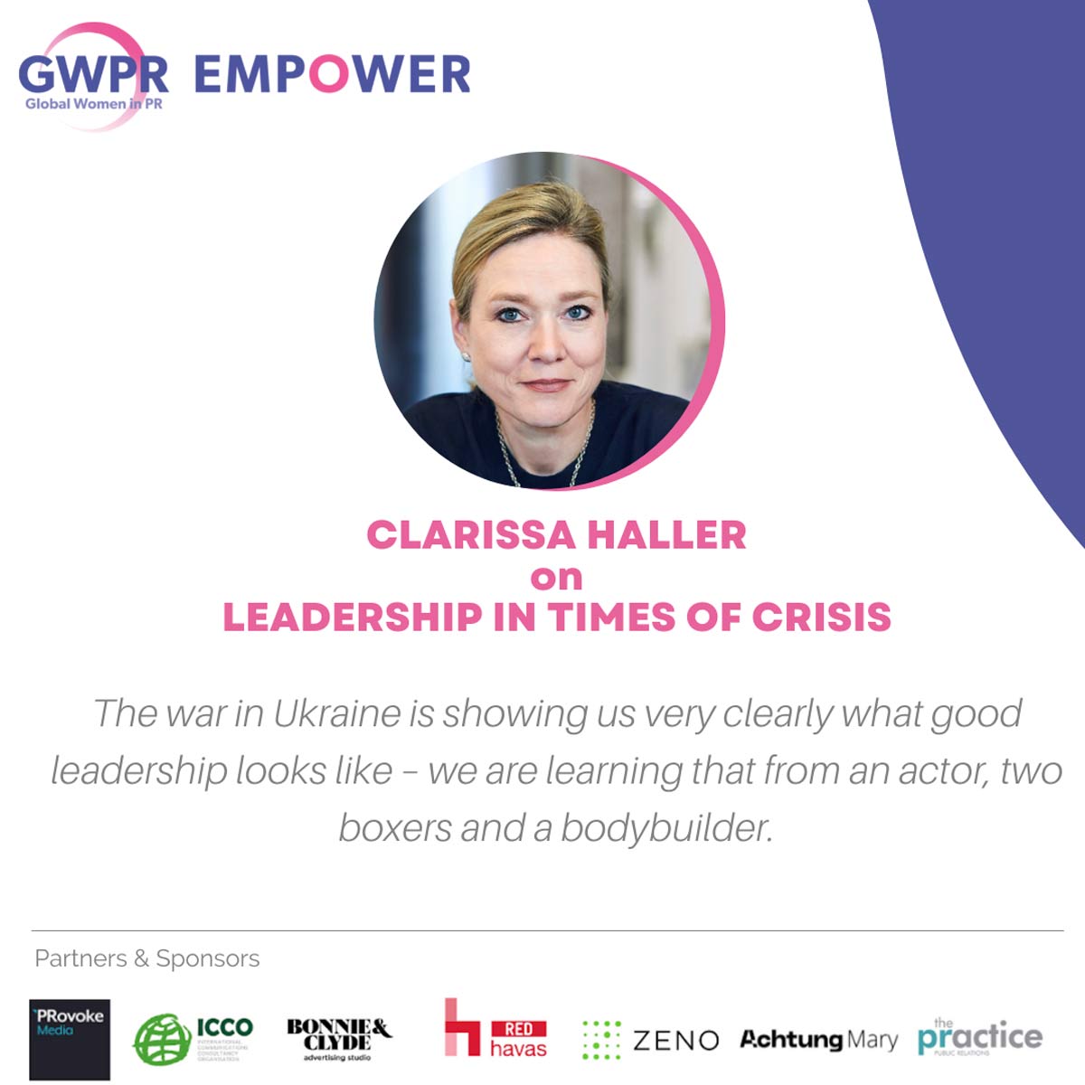 GWPR EMPOWER Masterclass Session two – Leadership in Times of Crisis with Clarissa Haller - GWPR